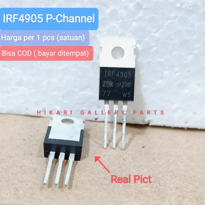 IRF4905 IRF 4905 P-Channel Mosfet Transistor 74A 55V 3pin/kaki TO-220AB ...