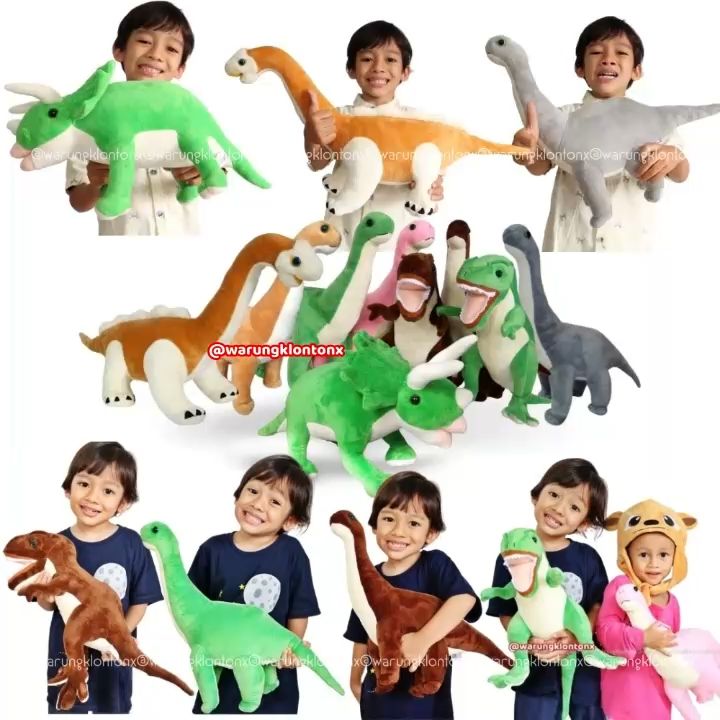 Boneka Dinosaurus Brontosaurus Trex Triceratops Soft Yelvo | Lazada ...