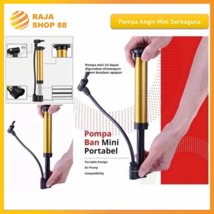 Pompa Angin Mini Portable Pompa Angin Ban Sepeda Balon Bola Kasur ...