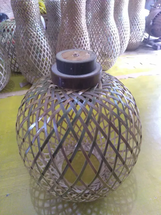 cup lamapu anyaman/ cap lampu anyaman/ lampion diameter 30 cm | Lazada ...