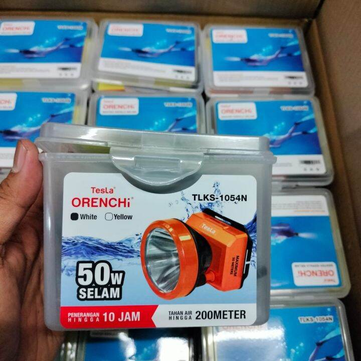Senter kepala selam tesla 50watt TLKS-1054N Cahaya putih | Lazada Indonesia