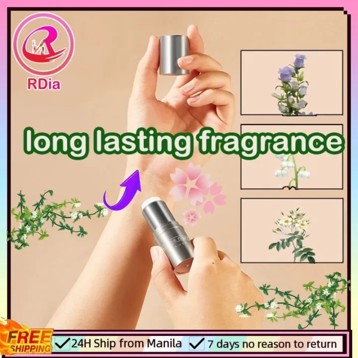 RDia portable Solid Perfume Fragrances Women Men Solid Balm Long Lasting Aroma Deodorant ...