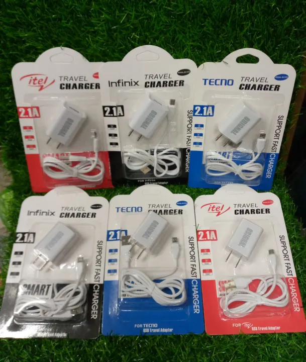 iNFINIX/ITEL/Techno Original 2.1A usb Charging Micro Cable Travel Smart ...