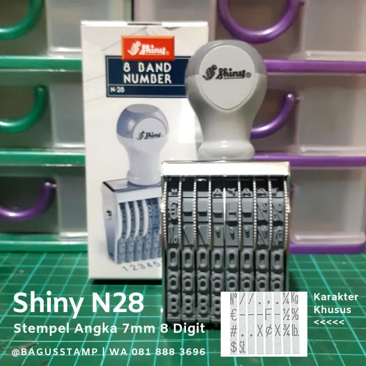 Stempel Angka Manual 8 Digit 7mm Shiny N28 N-28 | Lazada Indonesia