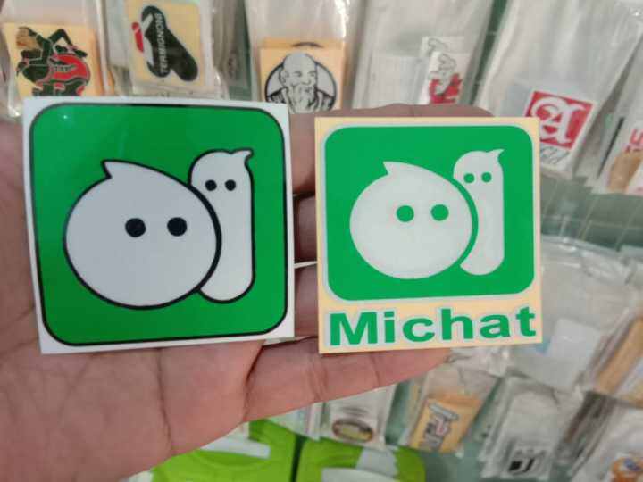 Stiker lucu michat cutting sticker acesoris variasi motor mobil helm ...