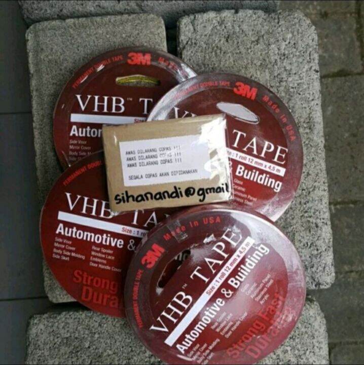 Dobel Tape Mobil Solasi Mobil 3M VHB FOAM Ukuran 12mm x 4,5m ORIGINAL ...