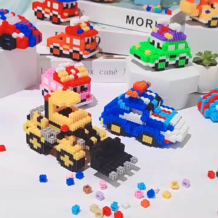 พร้อมส่ง🔥🚑🚔🚁ตัวต่อเลโก้ Nano Blocks ชุดโรโบคาร์โพลี Robocar Poli 🚜🚓 ...