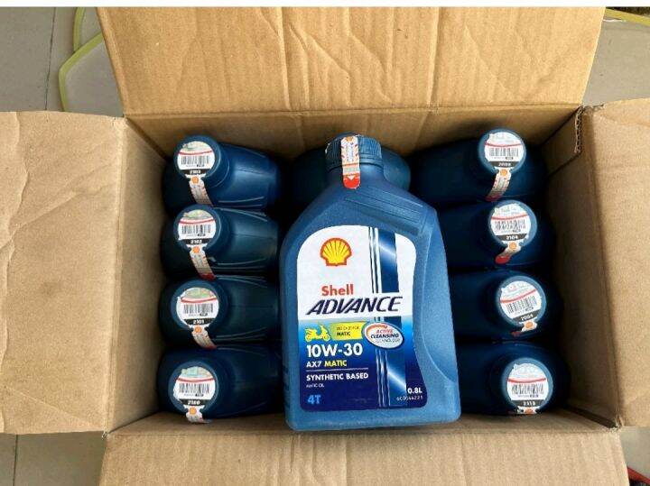 OLI MOTOR MATIC SHELL ADVANCE 10w-30 AX7 800ml . 1 DUS ISI (12 PCS) OLI ...