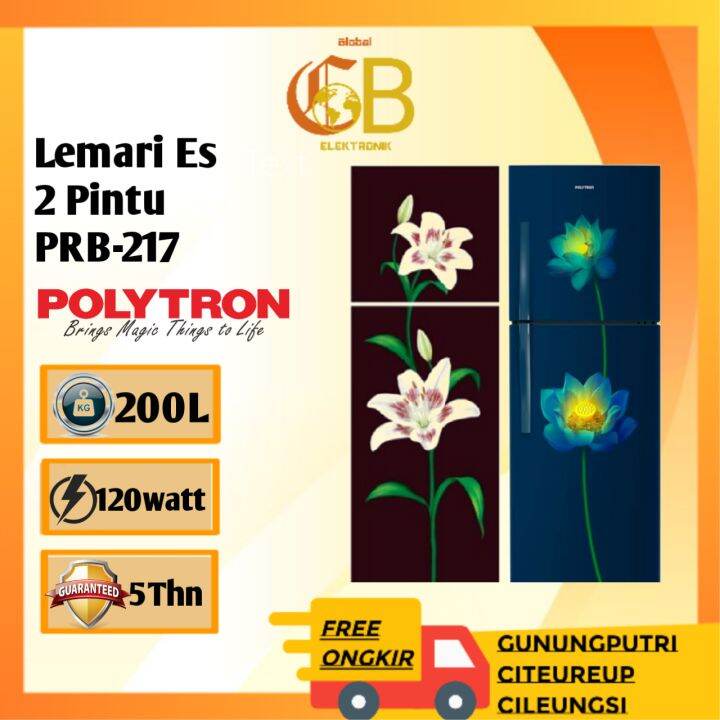 KULKAS POLYTRON PRB-217/LEMARI ES 2 PINTU POLYTRON | Lazada Indonesia