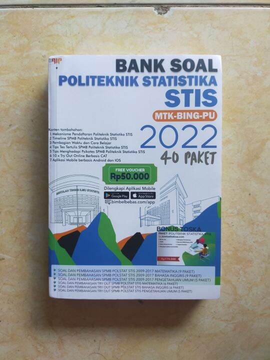 Buku Bank Soal Politeknik Statistika STIS Mtk-Bing-Pu 2022 | Lazada ...