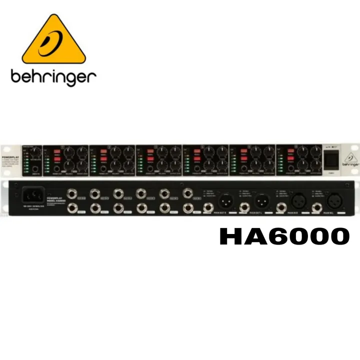 Behringer Powerplay HA 6000 6-channel Headphone Mixing/Distribution ...