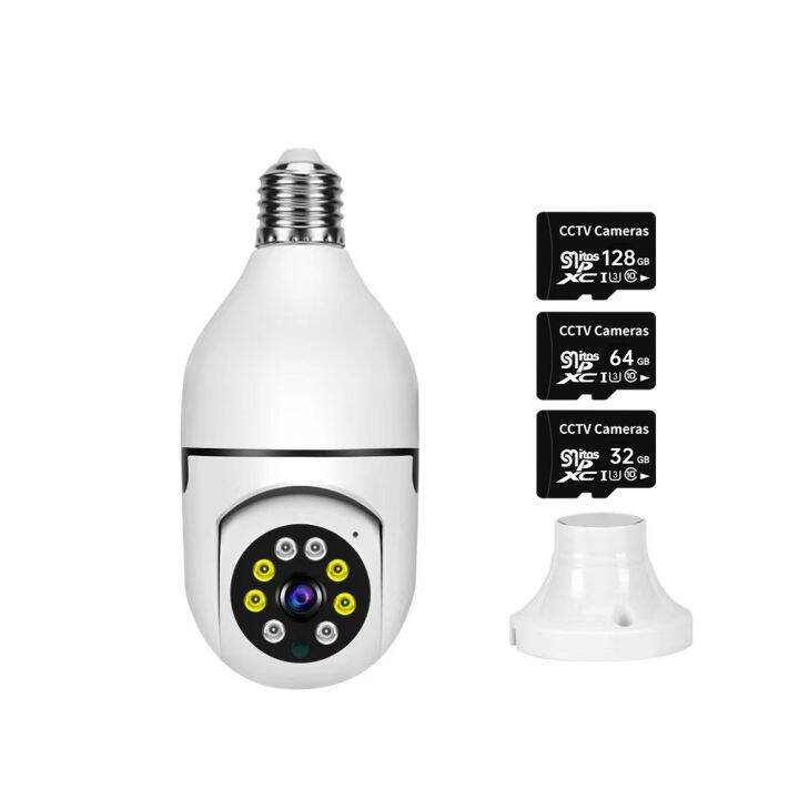 POOKY V380 Pro 360° Rotate Light Bulb Shape CCTV Camera Auto Tracking ...