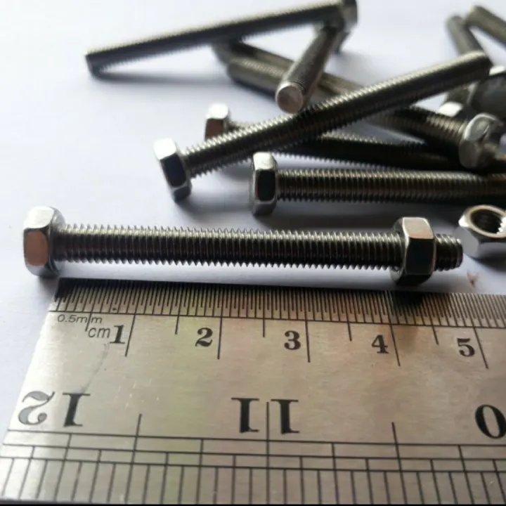BAUT M5X50 STAINLESS STEEL SS. BAUT MUR M5 X 50 SUS 304 KUNCI 8 ...