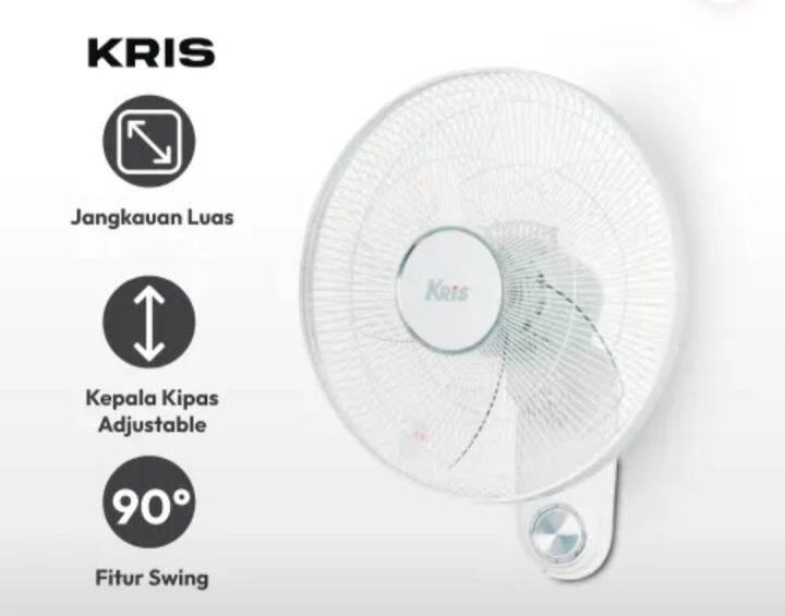 wall fan kris kipas angin dinding 16inc silent premium ORIGINAL KRIS ...