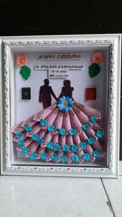 READY MAHAR PERNIKAHAN/JUAL BINGKAI MAHAR SILUET PENGANTIN SIMPLE ...