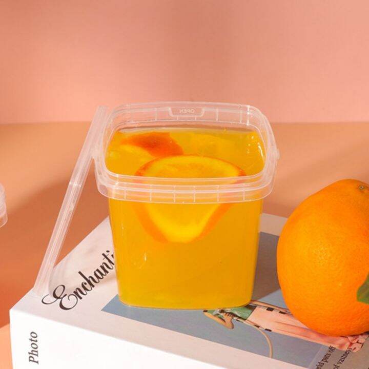 PP plastic container Food packaging box Boba milk tea Botol air plastik ...