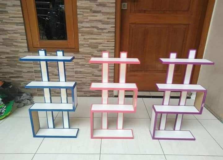 RAK DINDING MINIMALIS RAKITAN (MODEL S PELANGI) | Lazada Indonesia