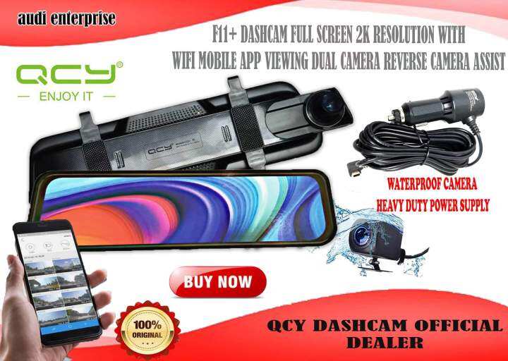 Qcy F11+ Dashcam WIFI 2K resolution | Lazada PH