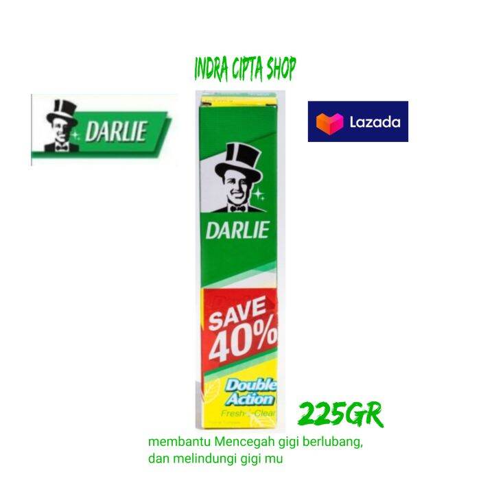 Darlie Double Action Fresh Clean Toothpaste 225Gr-Pasta Gigi-Odol | Lazada Indonesia