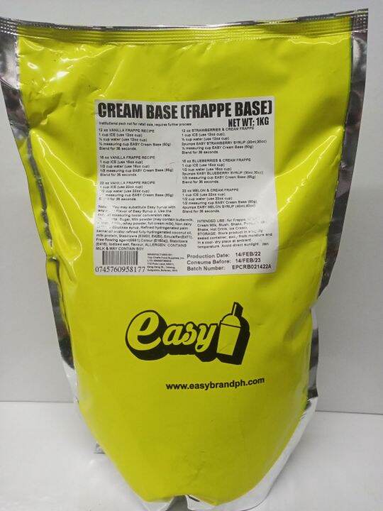 Easy Brand - Cream / Frappe Base 1kg Frappe Base Powder Easy Brand Ph ...