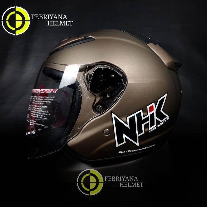 HELM NHK R6 SOLID STAR GREY DOFF | HALLFACE NHK HELM R6 | Lazada Indonesia