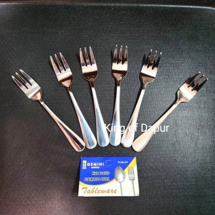 Garpu Kue Kecil GEMINI Cake Fork Dessert Fork Tebal Stainless | Lazada Indonesia