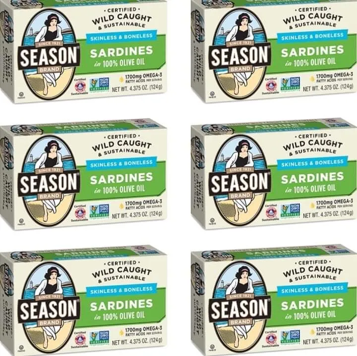 Season Brand Sardines in 100% Olive Oil, Set of 6 cans | Lazada PH