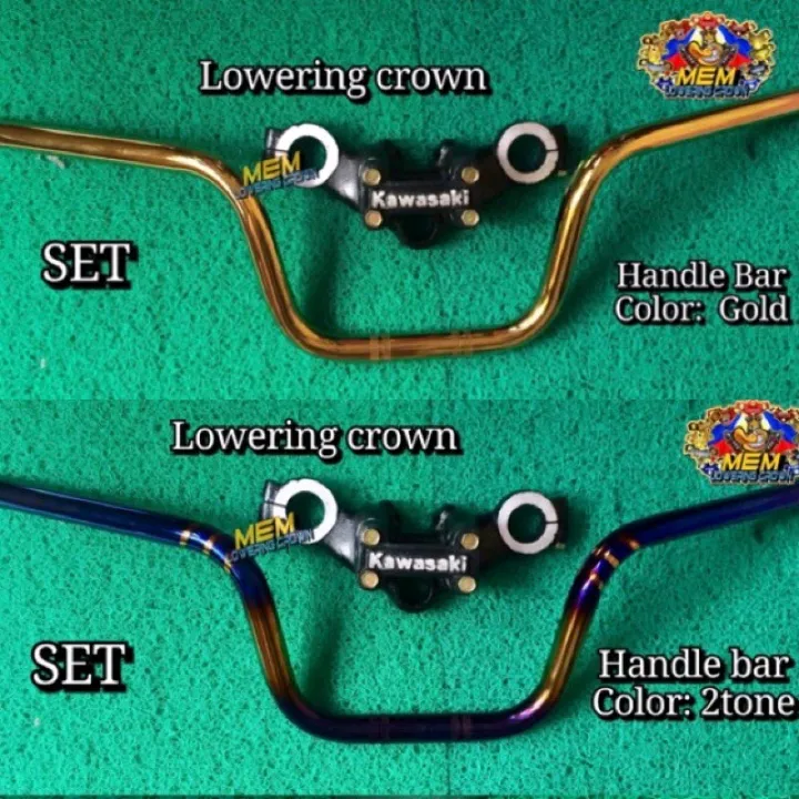 KAWASAKI BARAKO Lowering Crown Set w/ Handle Bar (JS Lowering Crown ...