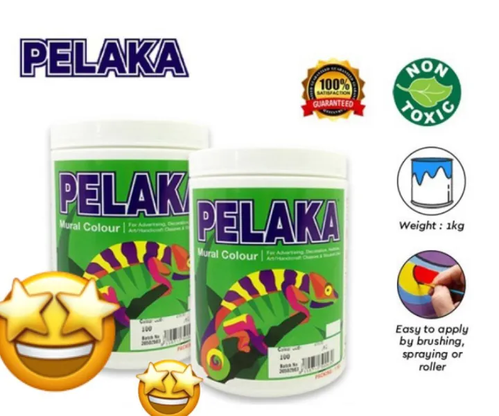 Pelaka Mural Colour 1kg Assorted Colour Full Range👍👍 | Lazada