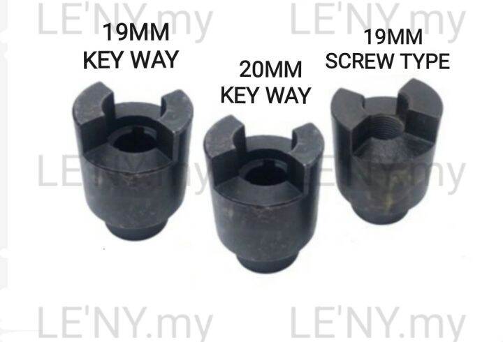 POKER ENGINE COUPLING 19MM KEY WAY 20MM KEY WAY 19MM SCREW TYPE-THREAD ...