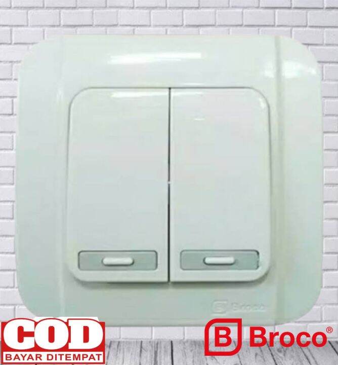 Broco seri double saklar dinding | Lazada Indonesia