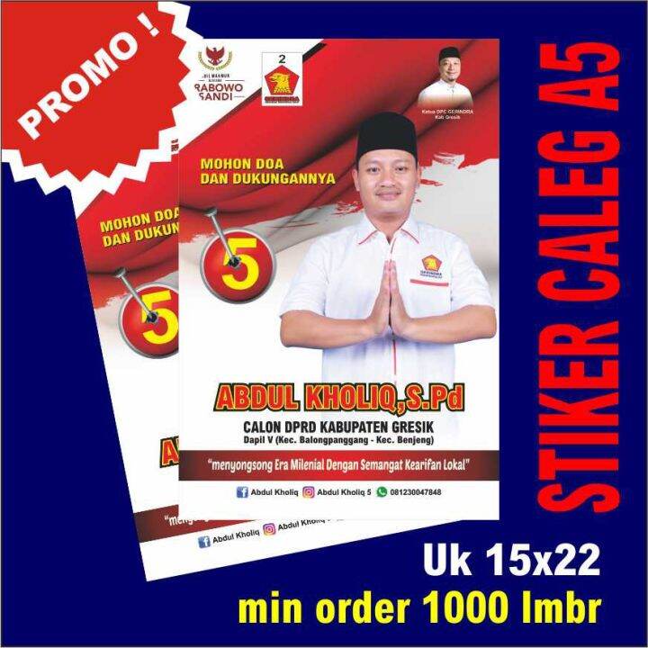 Stiker CALEG 2024 Harga Murah Meriah minimal order 1000 pcs | Lazada ...