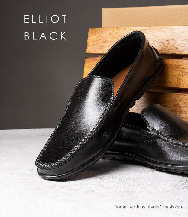 Ilakad Elliot Black Driving Loafer Shoes Men | Lazada PH