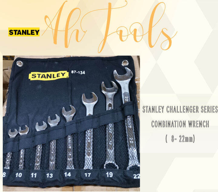 STANLEY COMBINATION WRENCH 87-134 8PCS/SET 8-22mm CHALLENGER SERIES ...