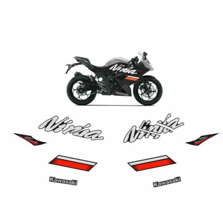 Decal Stiker Ninja 250 Mono SL Stiping Variasi Tulisan Ninja Ori Grafis ...