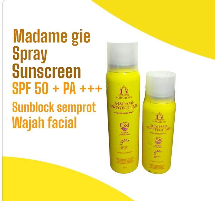 Madame gie protect Me spray.sunscreen SPF 50+++ sunblock semprot wajah ...