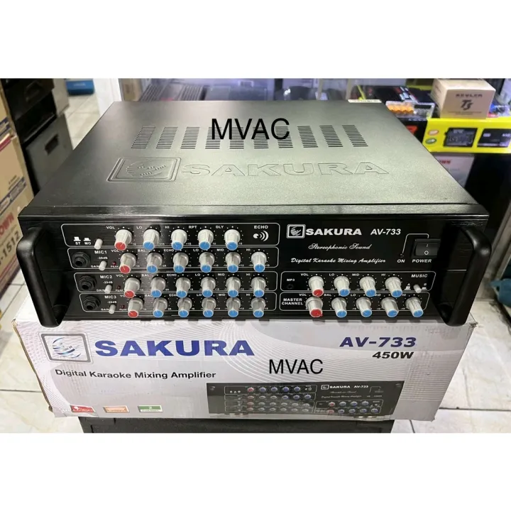 Sakura AV-733 Digital Karaoke Mixing Amplifier ( 450 Watts x 2 ) | Lazada PH