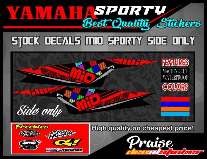 Mio Sporty side decals/sticker | Lazada PH