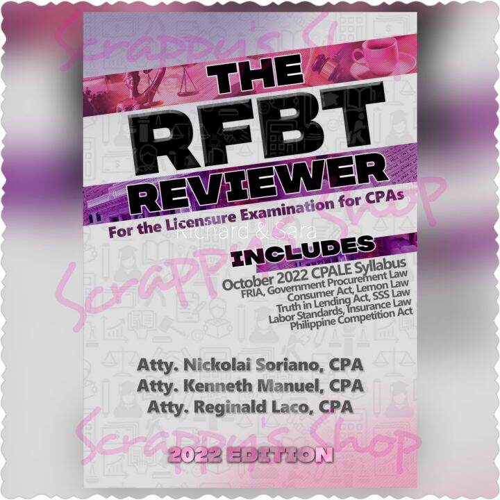The RFBT Reviewer for the Licensure Examination for CPAs by Atty Laco ...