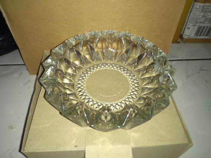 Asbak Rokok Kaca Kristal Bening Harga Murah Ukuran Besar / harga asbak ...