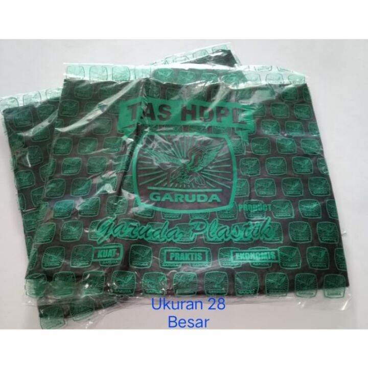 kantong plastik kresek berkat besar hitam merk Garuda ukuran 28x48 ...