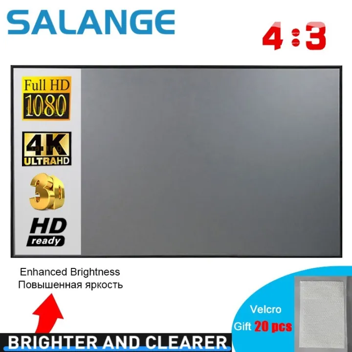 🎁Get Free Gift🎁 Salange Projector Screen 4:3 ,100 120 inch Reflective ...
