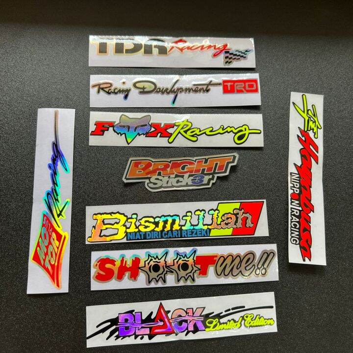STICKER STIKER TDR TRD FOX RACING MOTOR PLUS BLACK CUTTING | Lazada ...