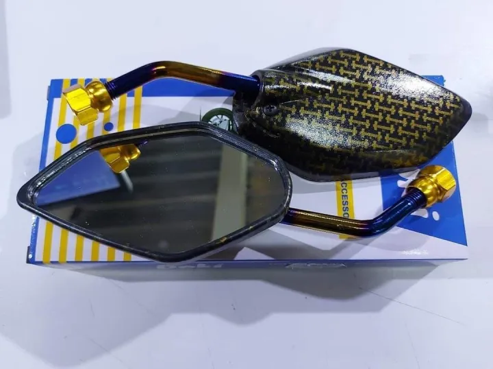 Brand Name: DOKI/ Honda Mini Side Mirror Carbon Short Stem | Lazada PH