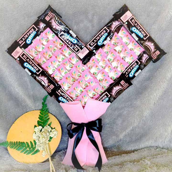 buket love Oreo biskuit dan permen yupi | Lazada Indonesia