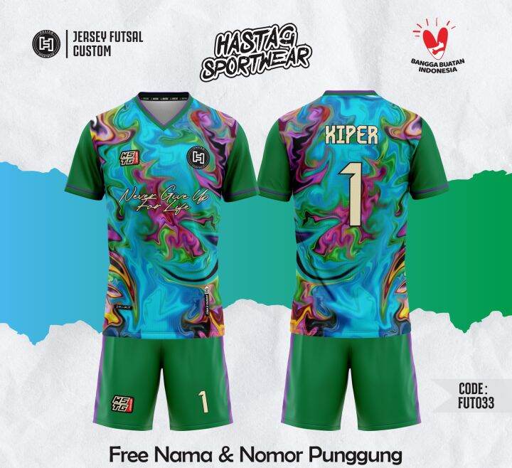 JERSEY FUTSAL/BAJU BOLA KEREN BERMOTIF FULL PRINTING BISA SATUAN ...