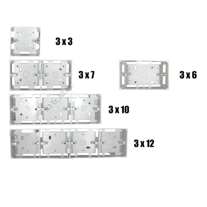 Switch White Box/ Switch Bottom Socket/ PVC Junction Box Base (3x3 3x6 ...
