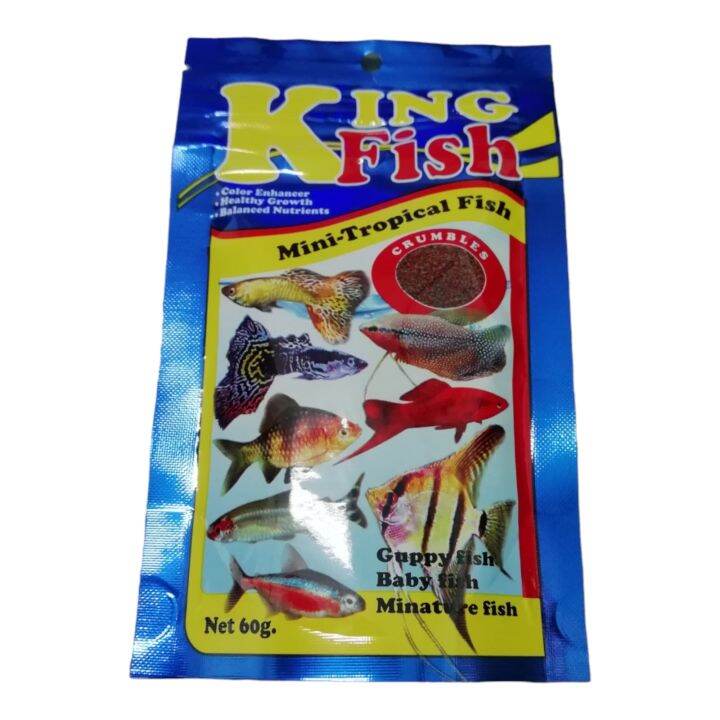 King Fish Mini Tropical Fish อาหารปลาสำหรับปลาขนาดเล็กทุกชนิด ขนาด 60 ...