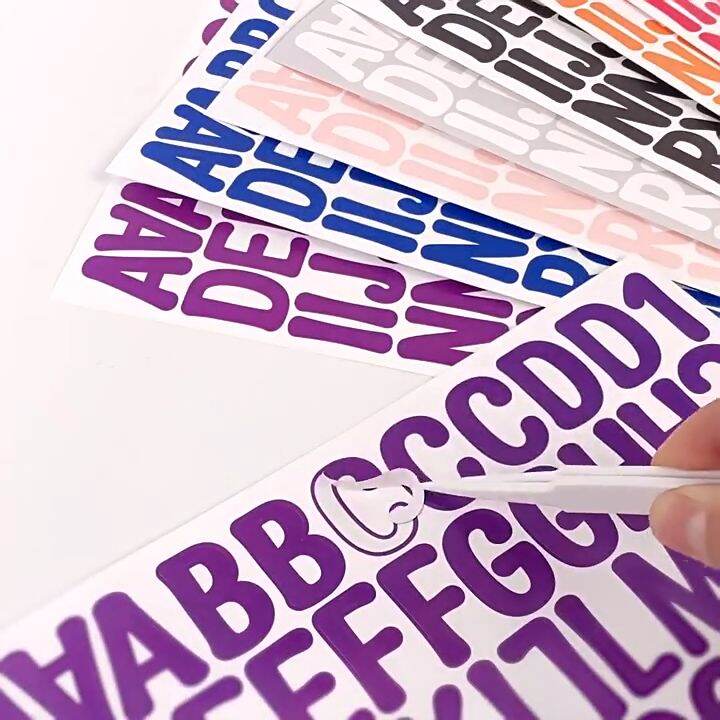 Alphabet Sticker Set Waterproof Decorative Letter Sticker Diary ...