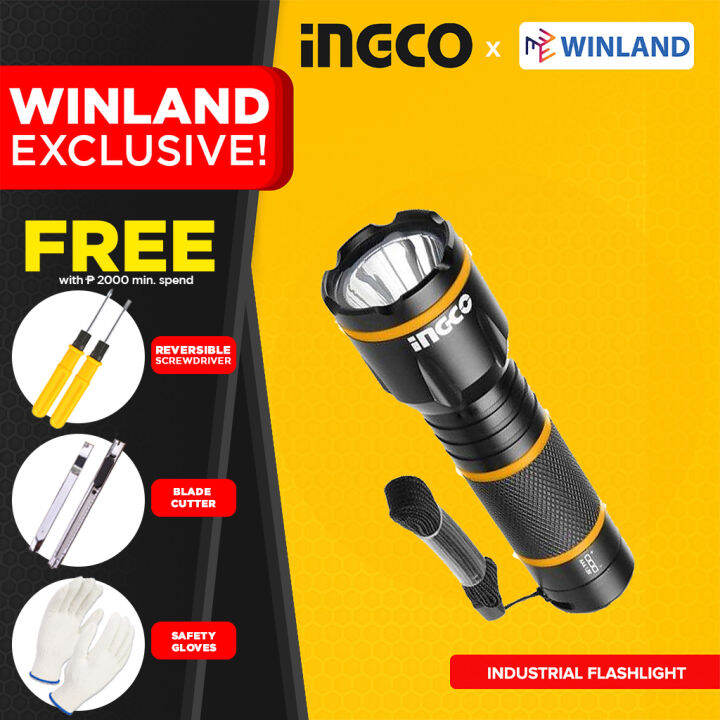 INGCO by Winland Industrial LED Flashlight Flash Light Waterproof ...